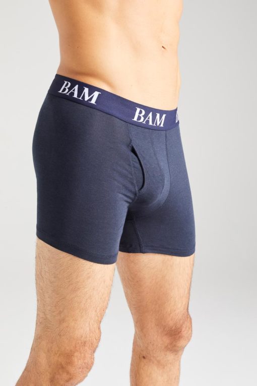 Air Regular Fitted Bamboo Boxers (Navy) - Bamboo Clothing