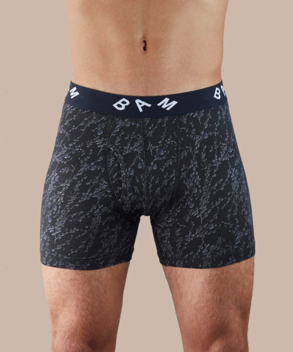 Regular Fitted Air Bamboo Boxers | BAM Clothing (Buds Print Navy)