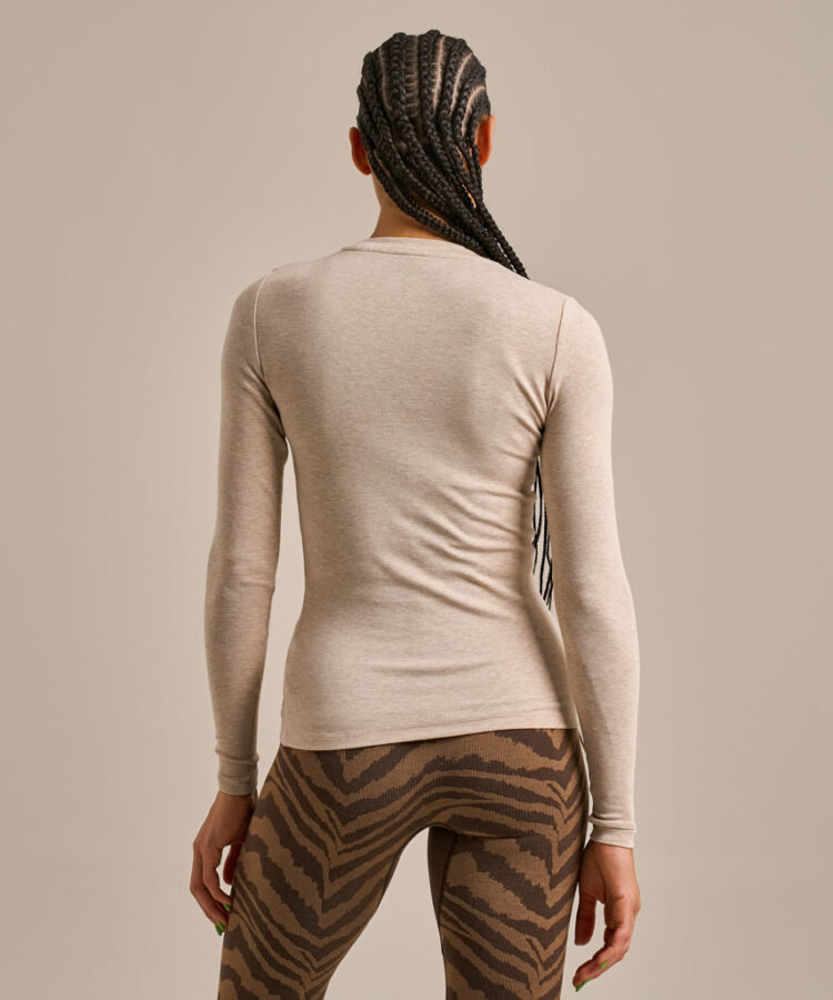 Horizon Luxe Long Sleeve Top | BAM Clothing (Camel Marl)