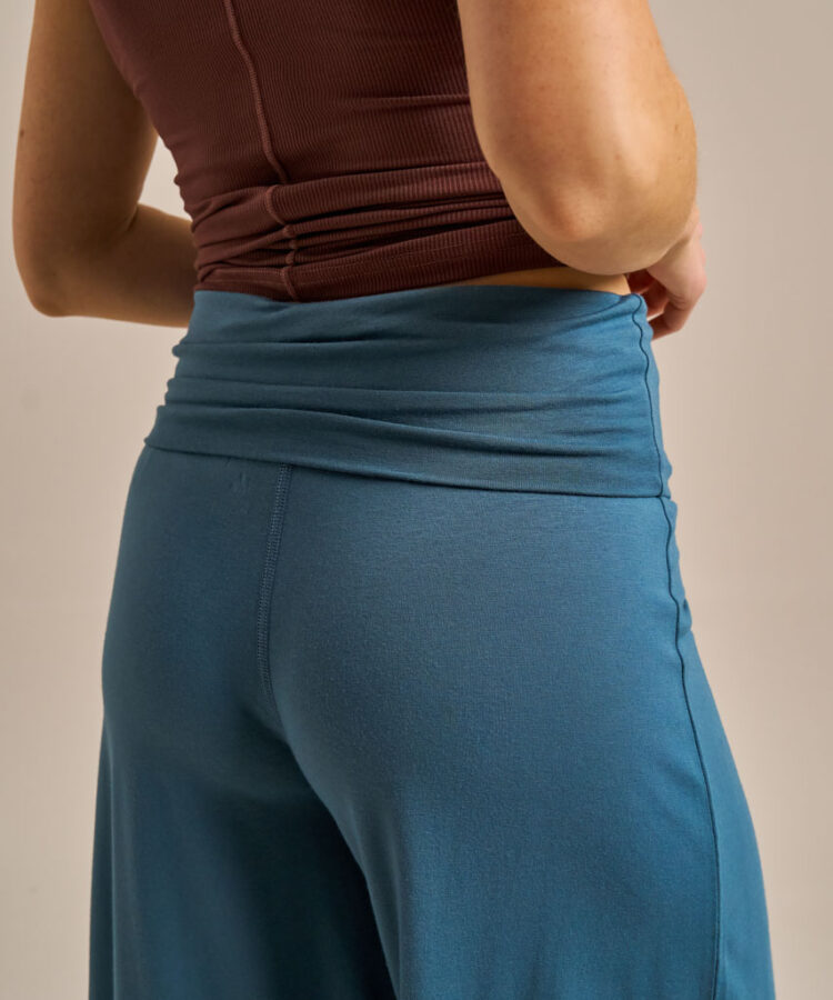 Origin Bamboo Cropped Palazzo Pants | BAM Clothing (Agate Blue)