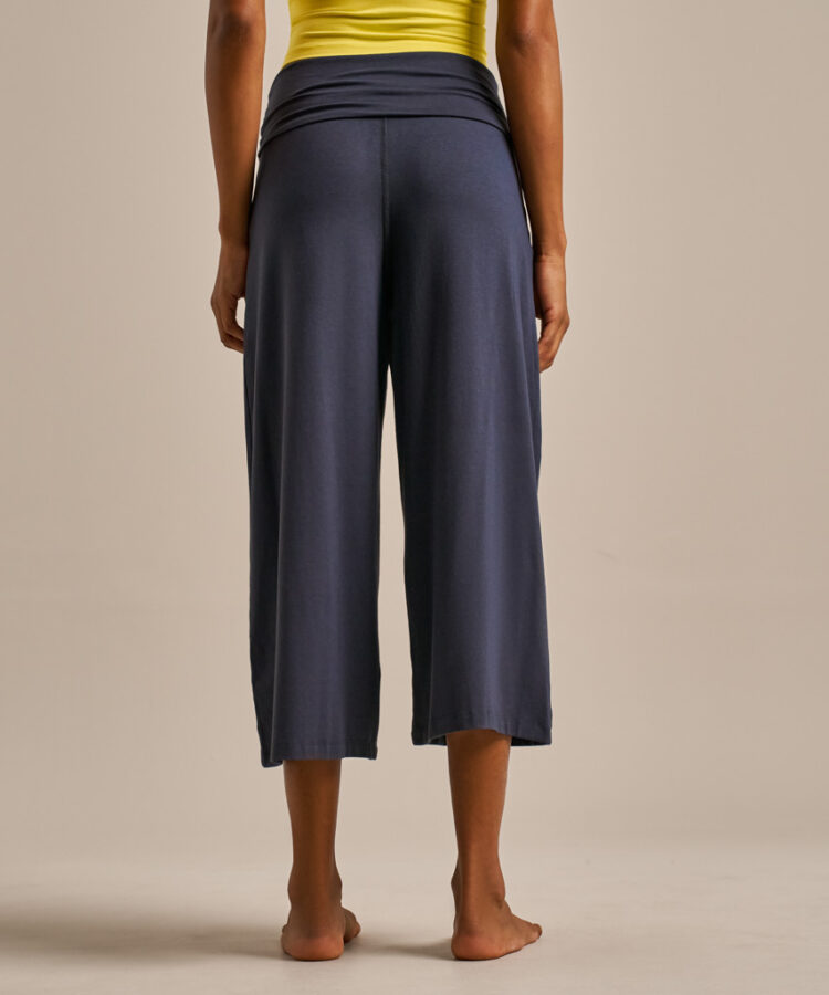 Origin Bamboo Cropped Palazzo Pants | BAM Clothing (Storm Navy)