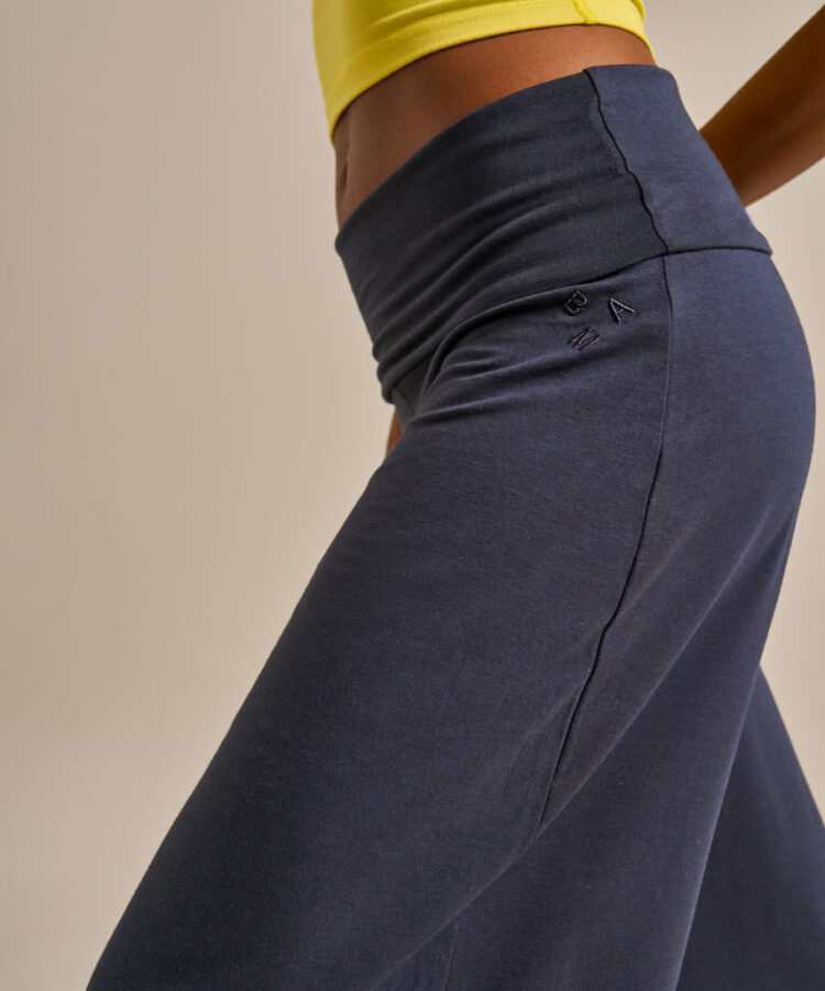 Origin Bamboo Cropped Palazzo Pants | BAM Clothing (Storm Navy)