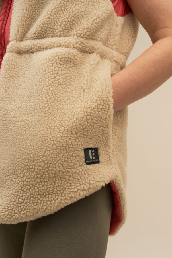 73 Zero Reversible Flip Gilet (Sienna Pink/Cream) | BAM Clothing