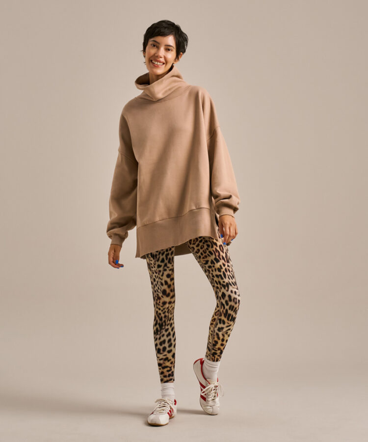 73 Zero Funnel Neck Sweat Top | BAM Clothing (Caramel)
