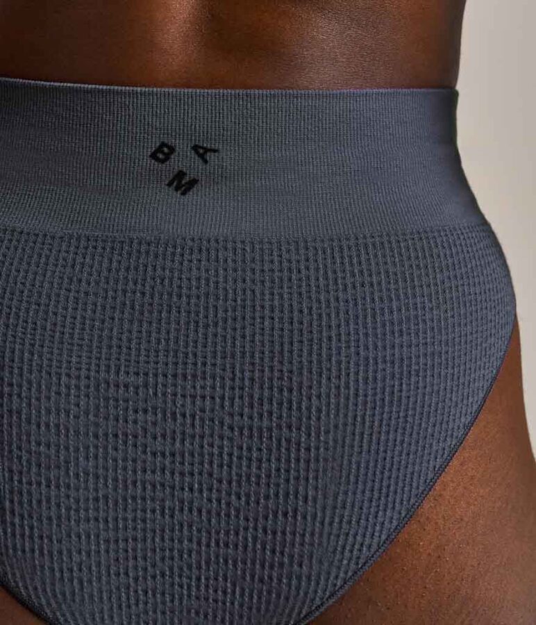 Seamless High Waist Brief | BAM Clothing (Storm Navy)
