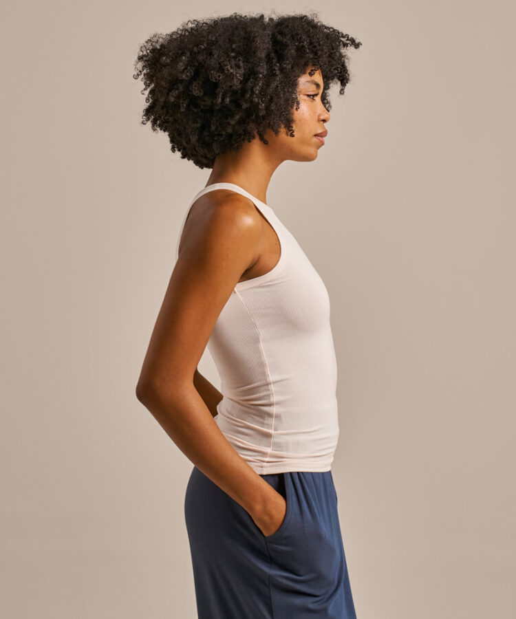Active Rib Tank Top | BAM Clothing (Oyster)