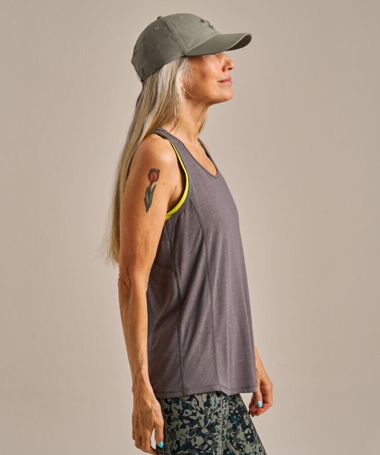 Novea Split Back Top | BAM Clothing (Fog)