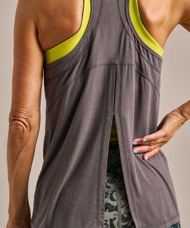 Novea Split Back Top | BAM Clothing (Fog)