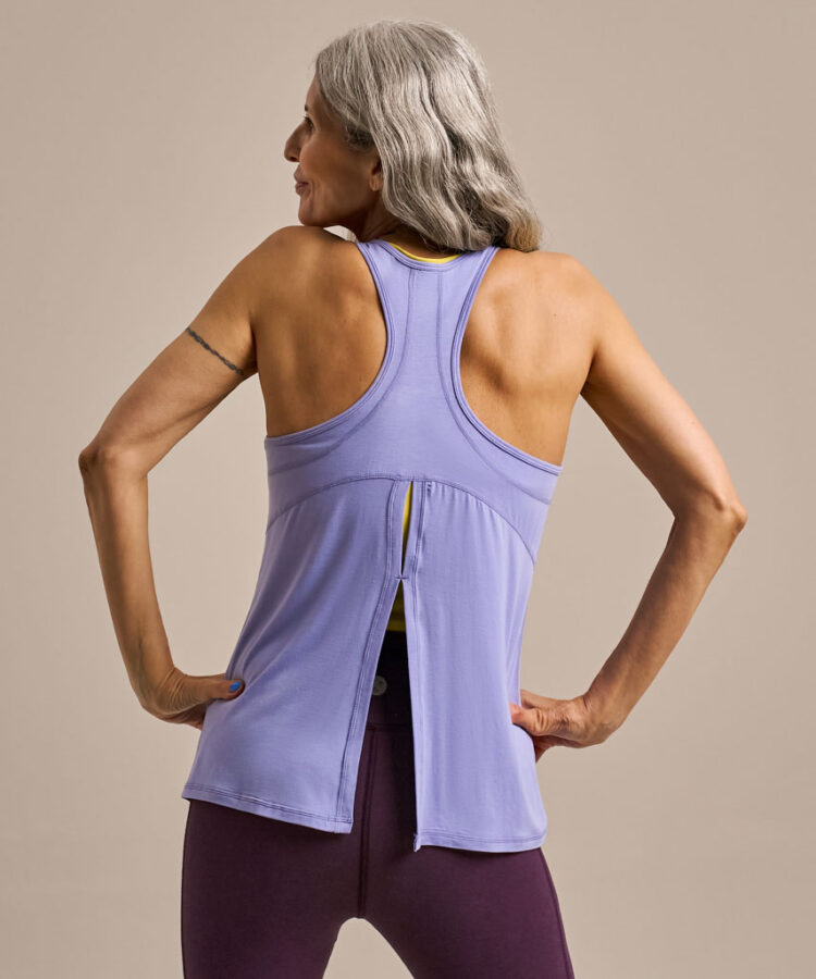 Novea Split Back Top | BAM Clothing (Smokey Lavender)