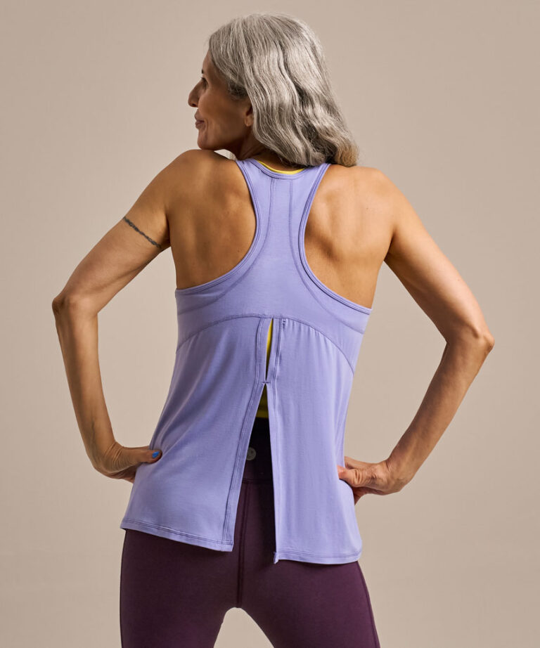 Novea Split Back Top | BAM Clothing (Smokey Lavender)