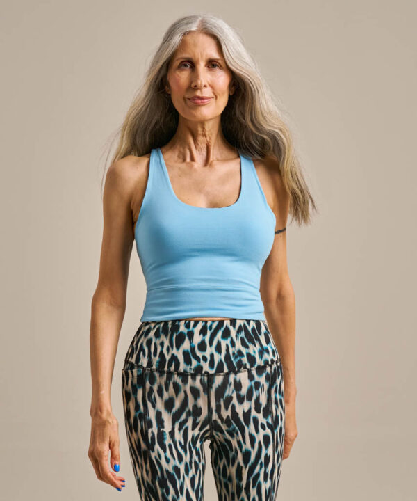 Enduro Reversible Crop Top | BAM Clothing (Dawn Blue/Dynamic Animal Blue)