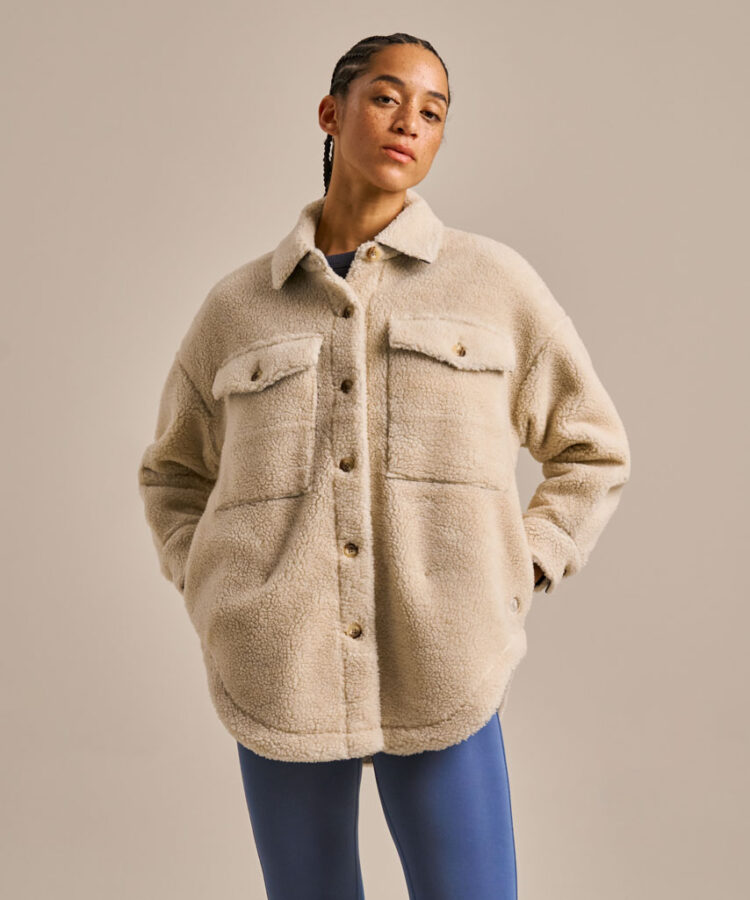 Fleecy Studio Jacket | BAM Clothing (Oat)