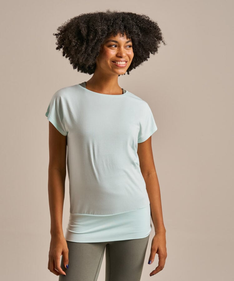 Short Sleeve Flow Top | BAM Clothing (Iced Mint)