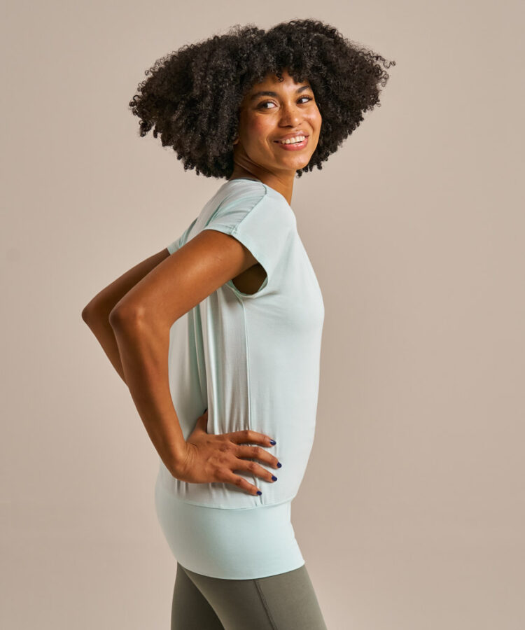 Short Sleeve Flow Top | BAM Clothing (Iced Mint)