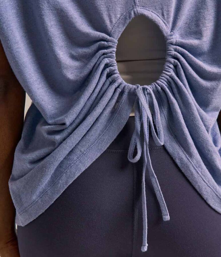 Fluidity Cut Out T-Shirt | BAM Clothing (Turtle Dove Slub)