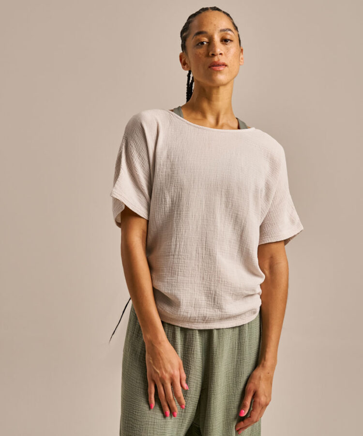 Breathable Cotton Gauze Fluidity Top | BAM Clothing (Desert Dusk)