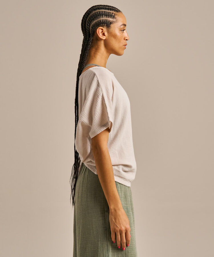 Breathable Cotton Gauze Fluidity Top | BAM Clothing (Desert Dusk)