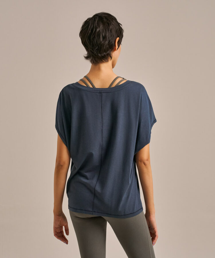 V Neck Relaxed T-Shirt | BAM Clothing (Storm Navy)