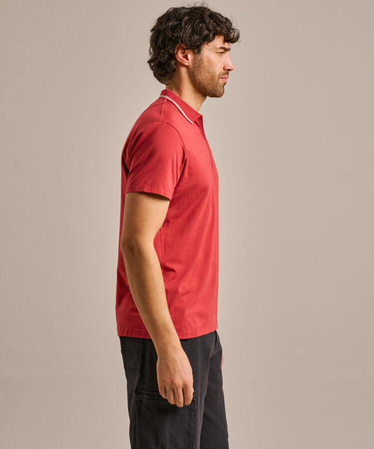 Quarter Zip Polo Shirt | BAM Clothing (Baked Apple)