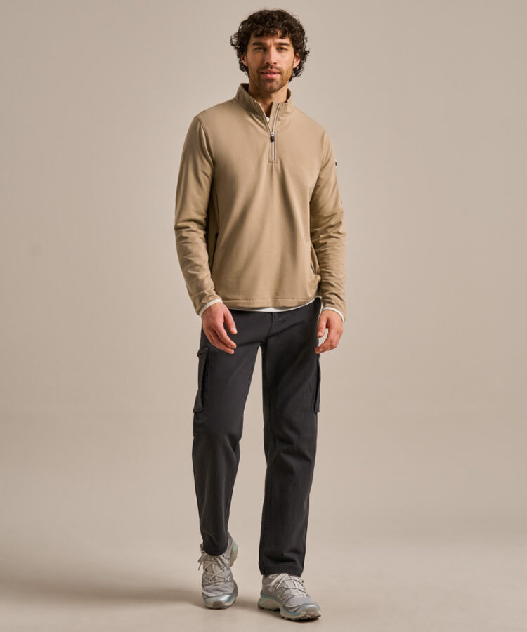 Shilstone Quarter Zip Lightweight Sweatshirt | BAM Clothing (Timber)
