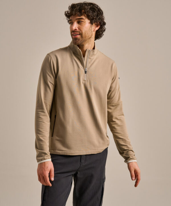 Shilstone Quarter Zip Lightweight Sweatshirt | BAM Clothing (Timber)
